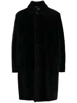 Paul Smith Single-breasted Leather Coat