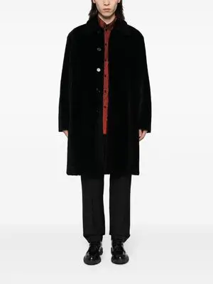 Paul Smith Single-breasted Leather Coat