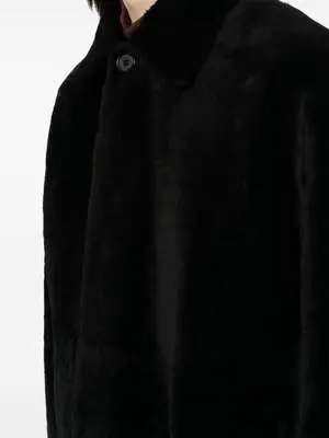 Paul Smith Single-breasted Leather Coat