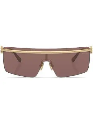 Miu Miu Rimless Tinted Sunglasses - Gold