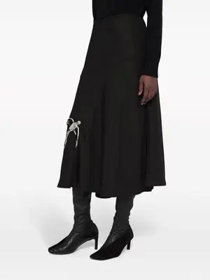 JIL SANDER Sequin-embroidered Asymmetric Flared Midi Skirt