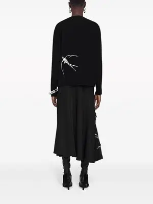 JIL SANDER Sequin-embroidered Asymmetric Flared Midi Skirt