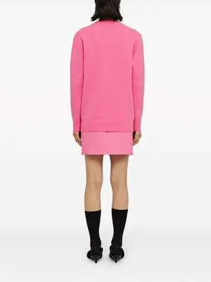 JIL SANDER V-neck Wool Cardigan - Pink