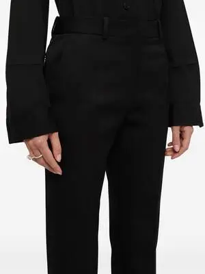 JIL SANDER High-waist Straight-leg Trousers - Black