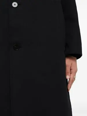 JIL SANDER Notched-lapel Single-breasted Coat - Black