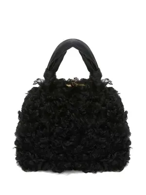 JIL SANDER Small Goji Square Shearling Tote Bag