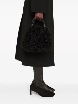 JIL SANDER Small Goji Square Shearling Tote Bag