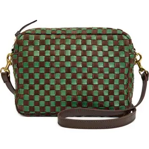 Clare V. Midi Sac Woven Crossbody Bag - Deep Pine Chocolate