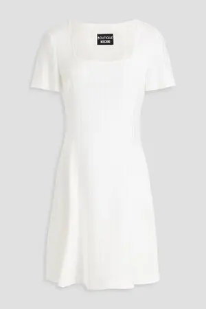 Moschino Flared Jacquard-knit Mini Dress