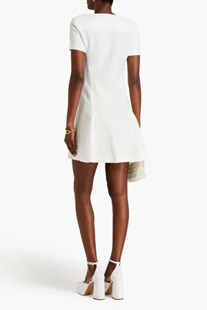 Moschino Flared Jacquard-knit Mini Dress
