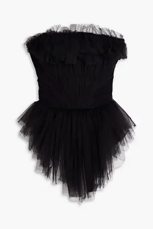 Philosophy Di Lorenzo Serafini Strapless Ruffled Tulle Bustier Top