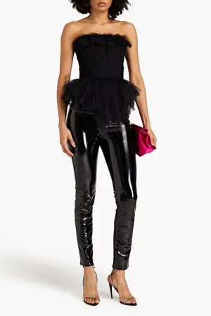 Philosophy Di Lorenzo Serafini Strapless Ruffled Tulle Bustier Top
