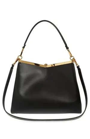 Etro Vela Leather Shoulder Bag - Black