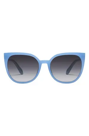 Quay Staycation 49mm Gradient Cat Eye Sunglasses - Hydrangea/smoke