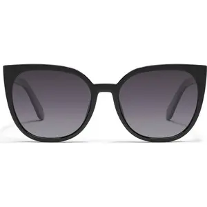 Quay Staycation Polarized Cat Eye Sunglasses - Black/smoke Polarized
