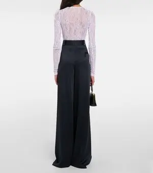Wardrobe.NYC Floral Chantilly Lace Bodysuit