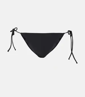 Jade Swim Ties Low-rise Bikini Bottoms - Black
