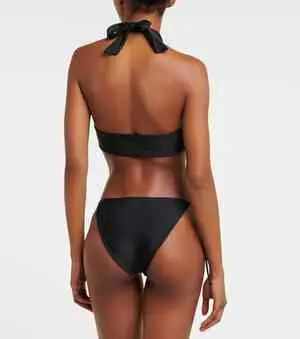 Jade Swim Ties Low-rise Bikini Bottoms - Black