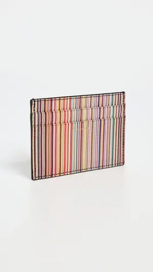 Paul Smith Multi Stripe Card Case - Blacks
