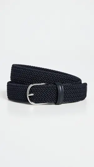 Anderson's Braided Woven Belt - Navy B1