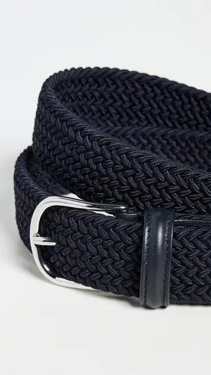 Anderson's Braided Woven Belt - Navy B1