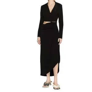 Off-White Cut Out Midi Dress - Black