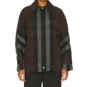 Burberry Long Sleeve Parka Jacket