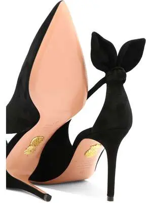 AQUAZZURA Bow Tie 85 Pumps - Black