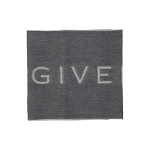 Givenchy Logo Wool Scarf - Gray