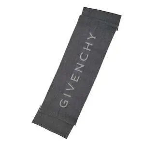 Givenchy Logo Wool Scarf - Gray