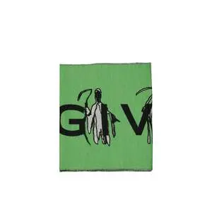 Givenchy Logo Wool Scarf - Green