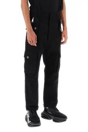 Balmain Cotton Cargo Pants - Black
