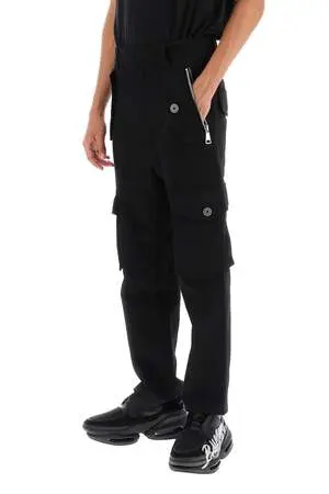 Balmain Cotton Cargo Pants - Black