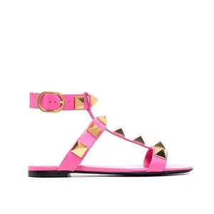 Valentino Garavani Valentino Garavani Roman Stud Leather Sandals Pink