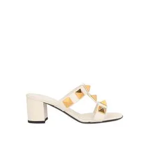 Valentino Garavani Roman Stud Leather Sandals - White