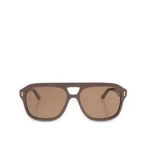 Gucci Logo Aviator Sunglasses - Brown