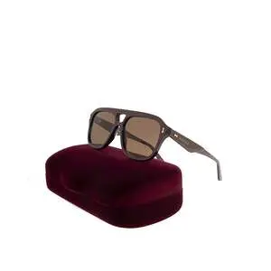 Gucci Logo Aviator Sunglasses - Brown