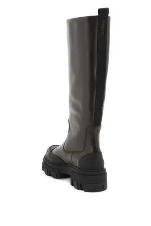 GANNI Tubular Leather Boots