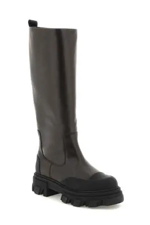 GANNI Tubular Leather Boots