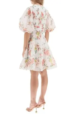 Zimmermann Pleated Organza Mini Dress