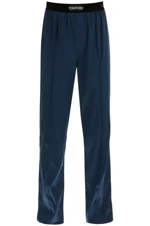 TOM FORD Silk Pajama Pants Blue