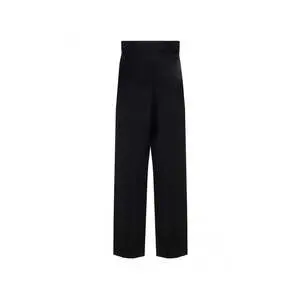 FERRAGAMO Silk And Linen Wide Leg Trousers