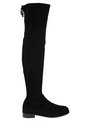 STUART WEITZMAN Lowland Bold Suede Boot Above The Knee Black