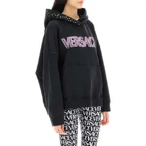 Versace Cotton Logo Hoodie - Black