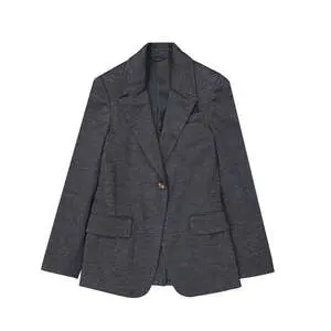 Brunello Cucinelli Wool Blazer - Gray