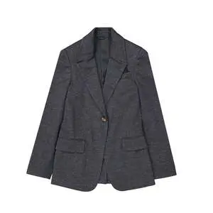 Brunello Cucinelli Wool Blazer - Gray