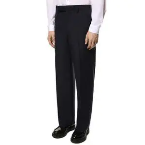 Prada Wool-mohair Blend Classic Trousers - Blue