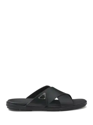 Prada Leather Sandals - Nero