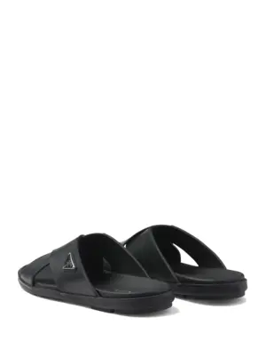 Prada Leather Sandals - Nero
