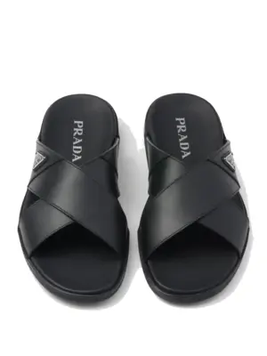 Prada Leather Sandals - Nero